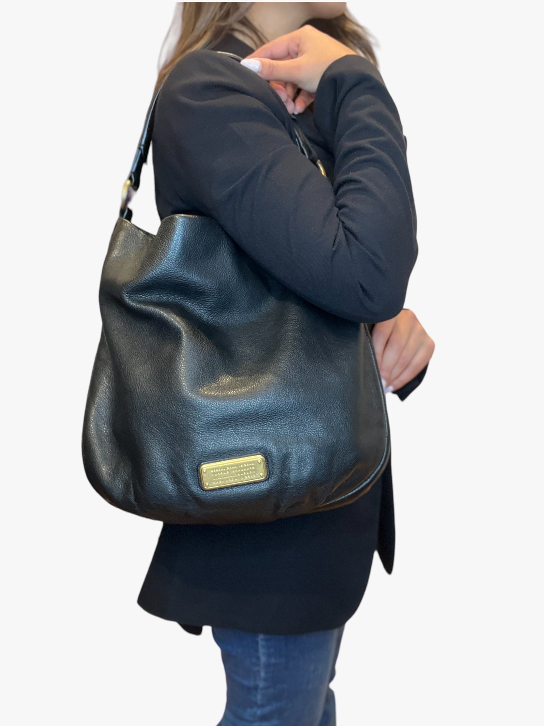 Marc Jacobs Black Leather Hobo / Shoulder Bag – Siopaella Designer Exchange