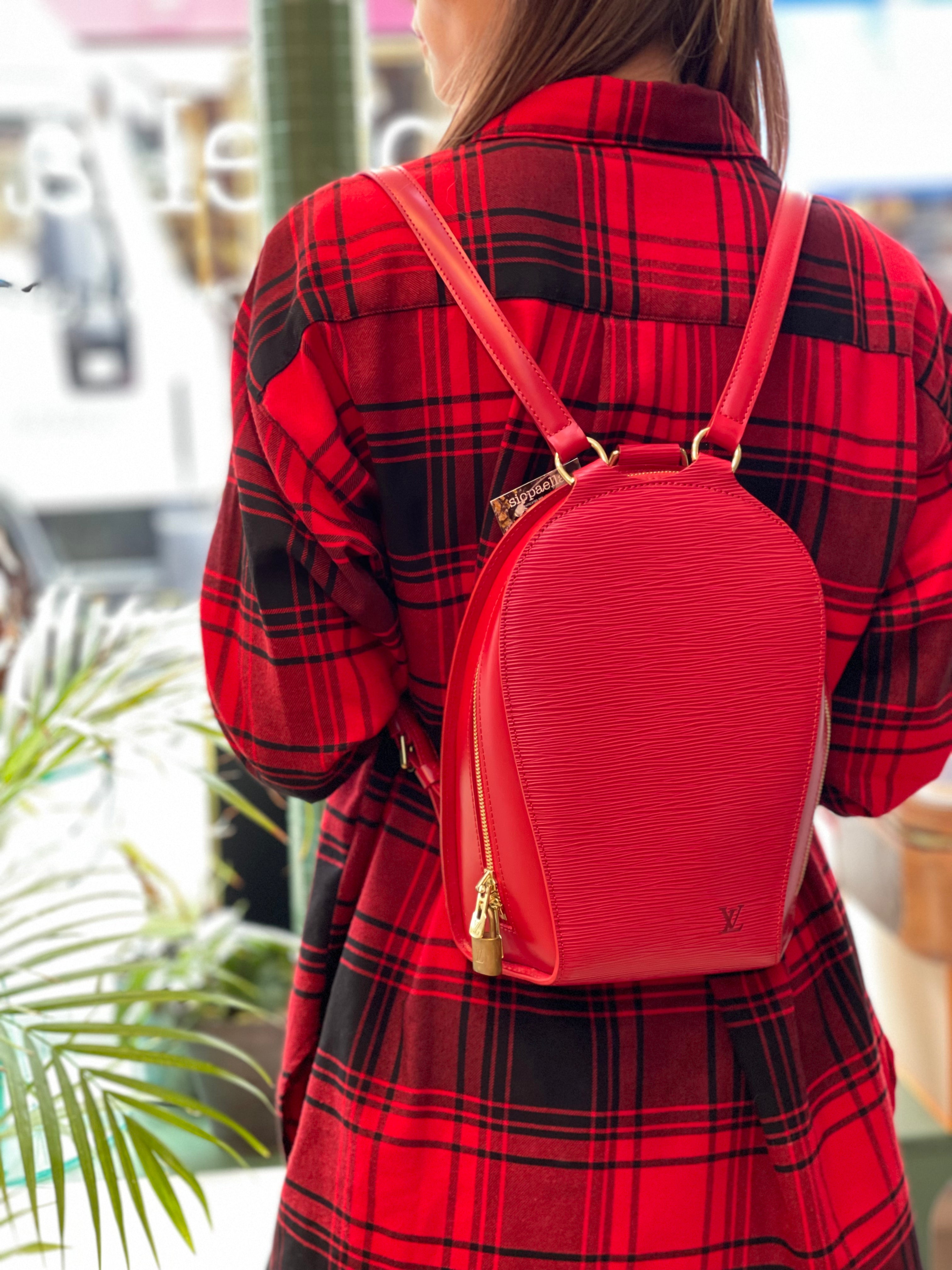 Louis Vuitton Vintage Red Epi Leather Backpack Siopaella Designer louis-vuitton-vintage-red-epi-leather-backpack-siopaella-designer