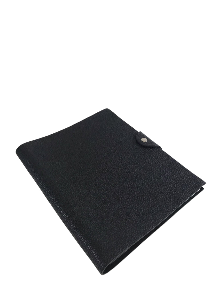 Hermès Black Leather Ulysse GM Notebook – Siopaella Designer Exchange