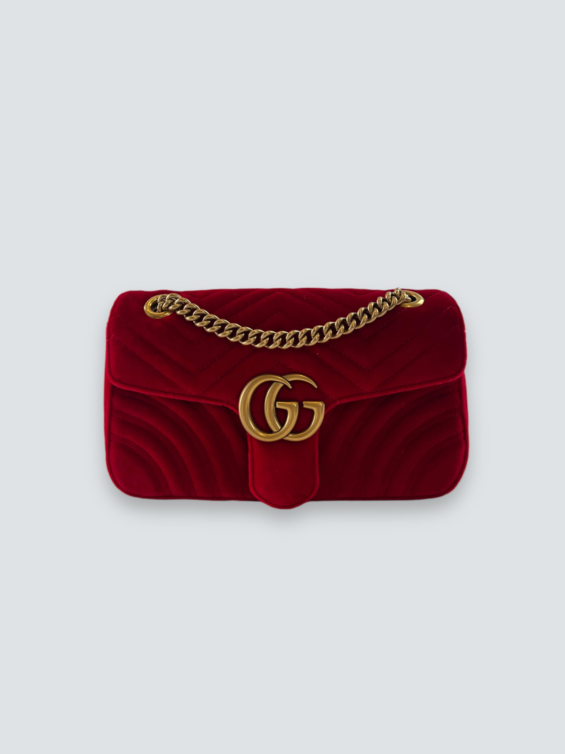 Gucci Red Velvet GG Marmont Crossbody – Siopaella Designer Exchange