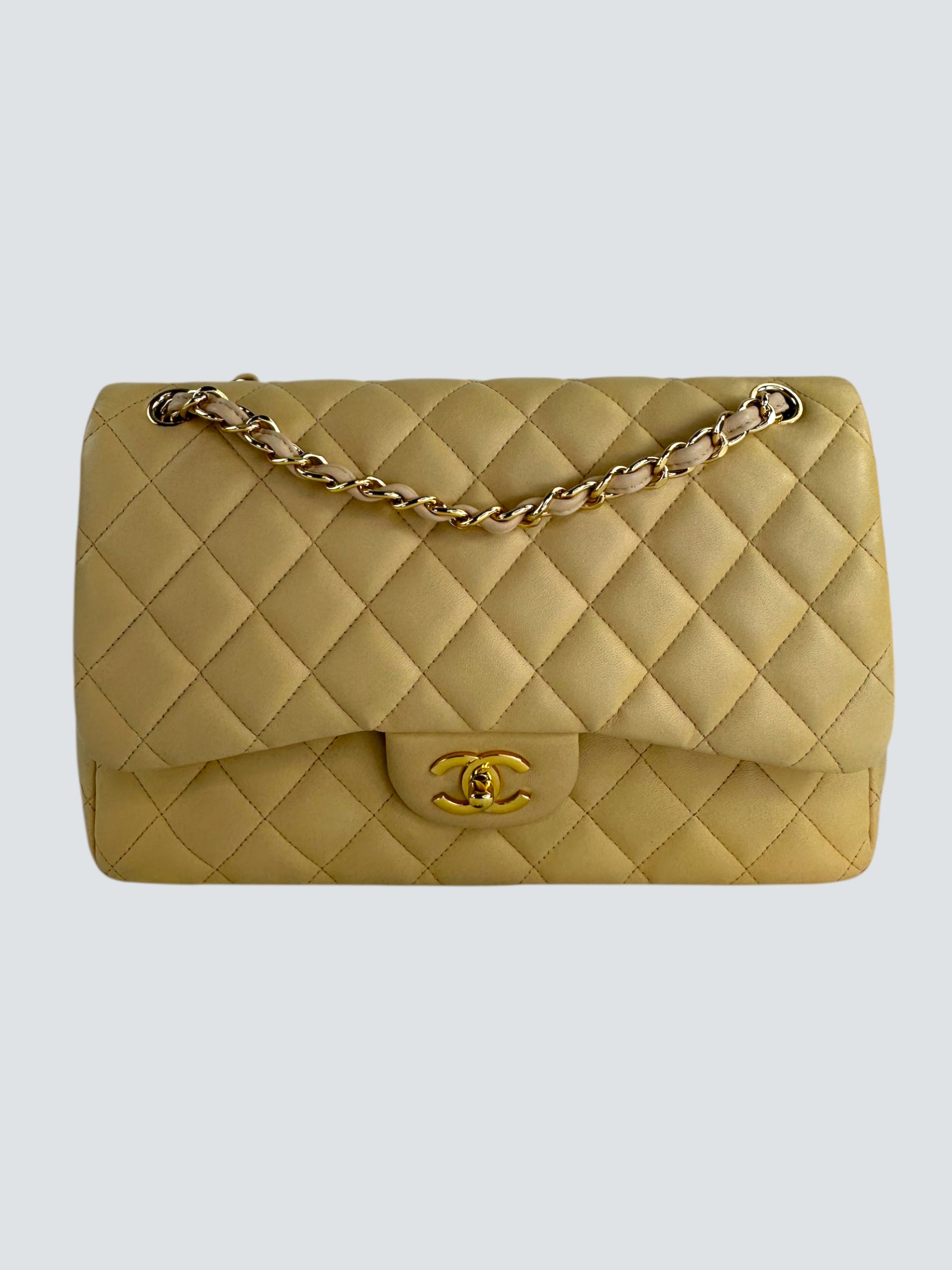 Chanel Size Jumbo Cream Handbag – Siopaella Designer Exchange