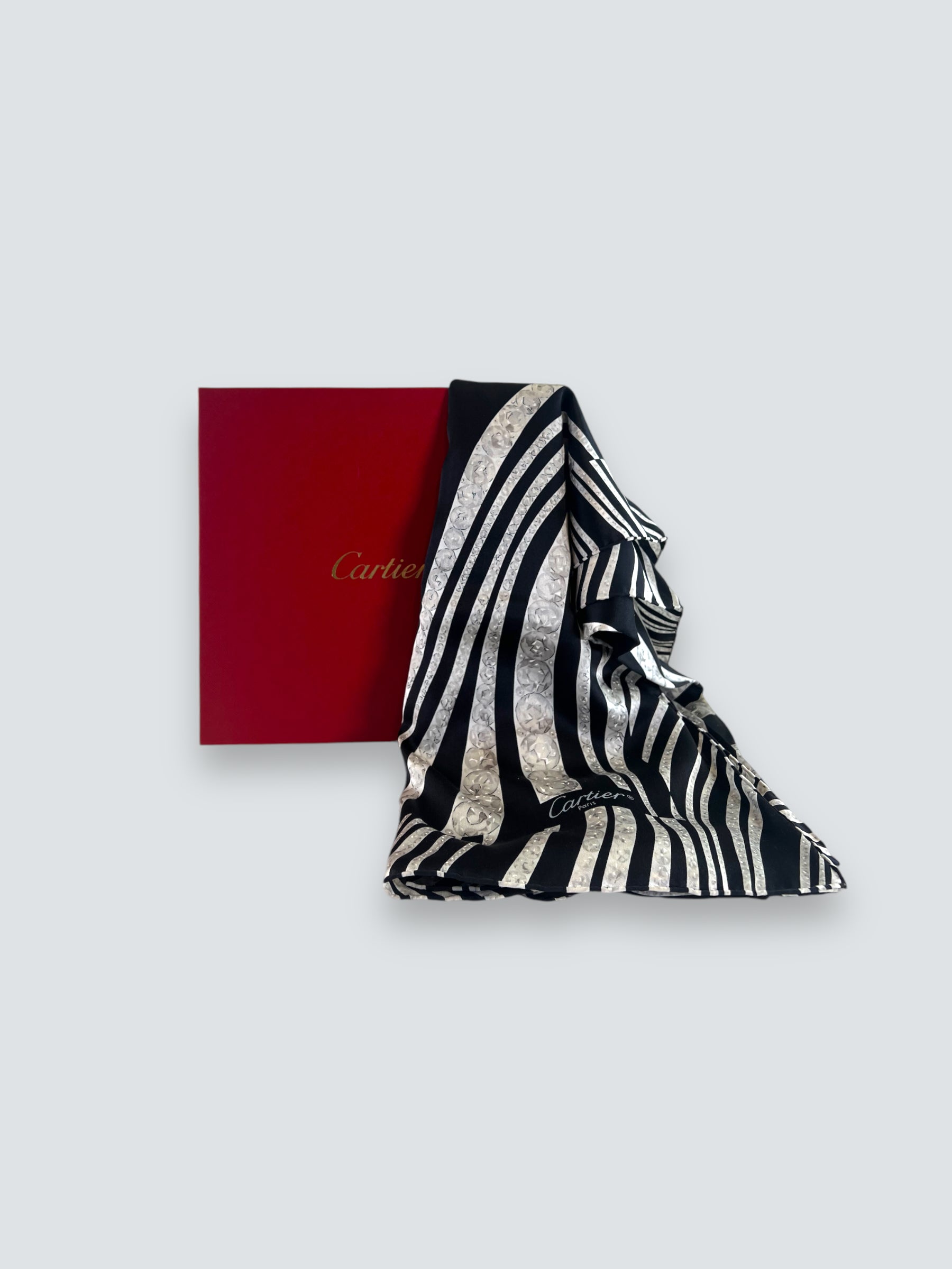 Cartier Zebra Print Silk Scarf – Siopaella Designer Exchange