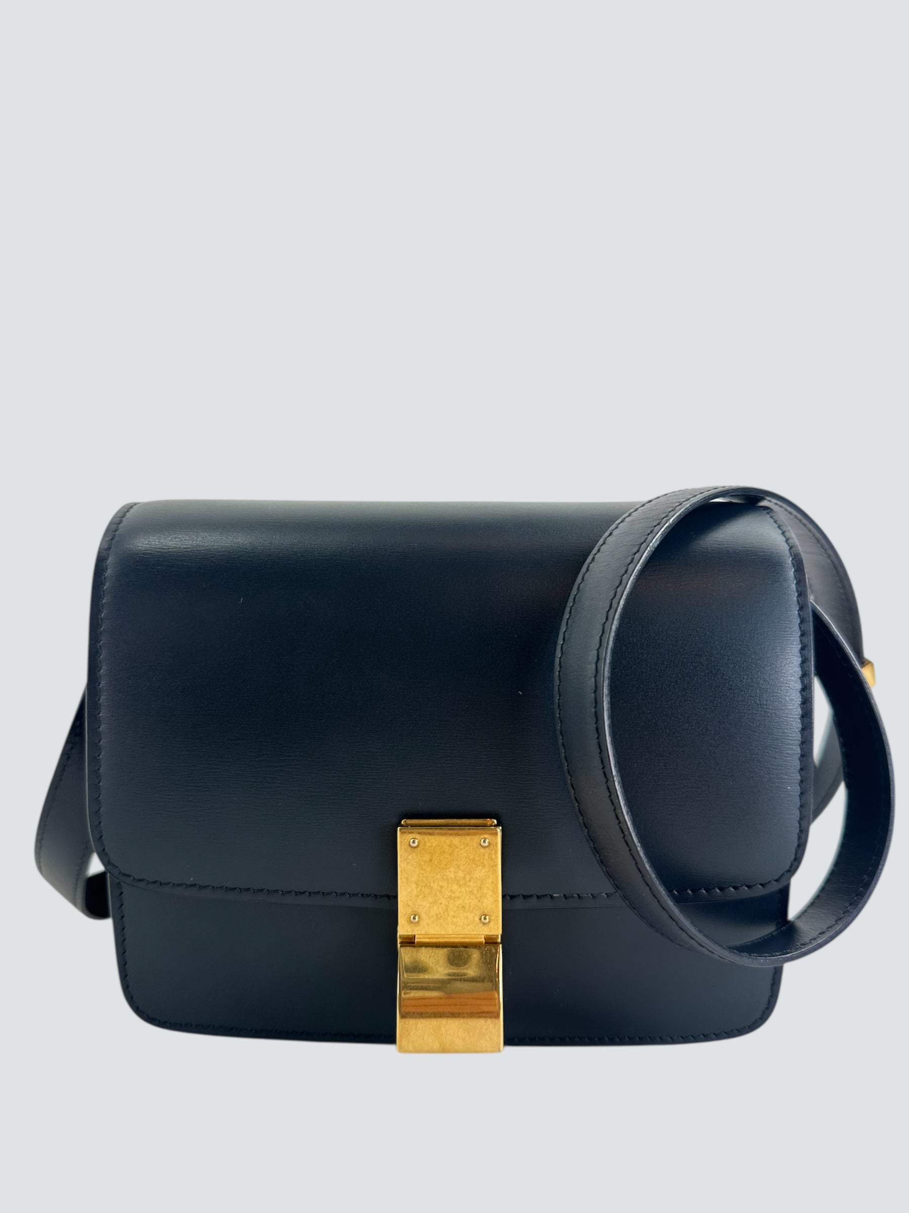Celine Navy Leather Small Box Bag – Siopaella Designer Exchange