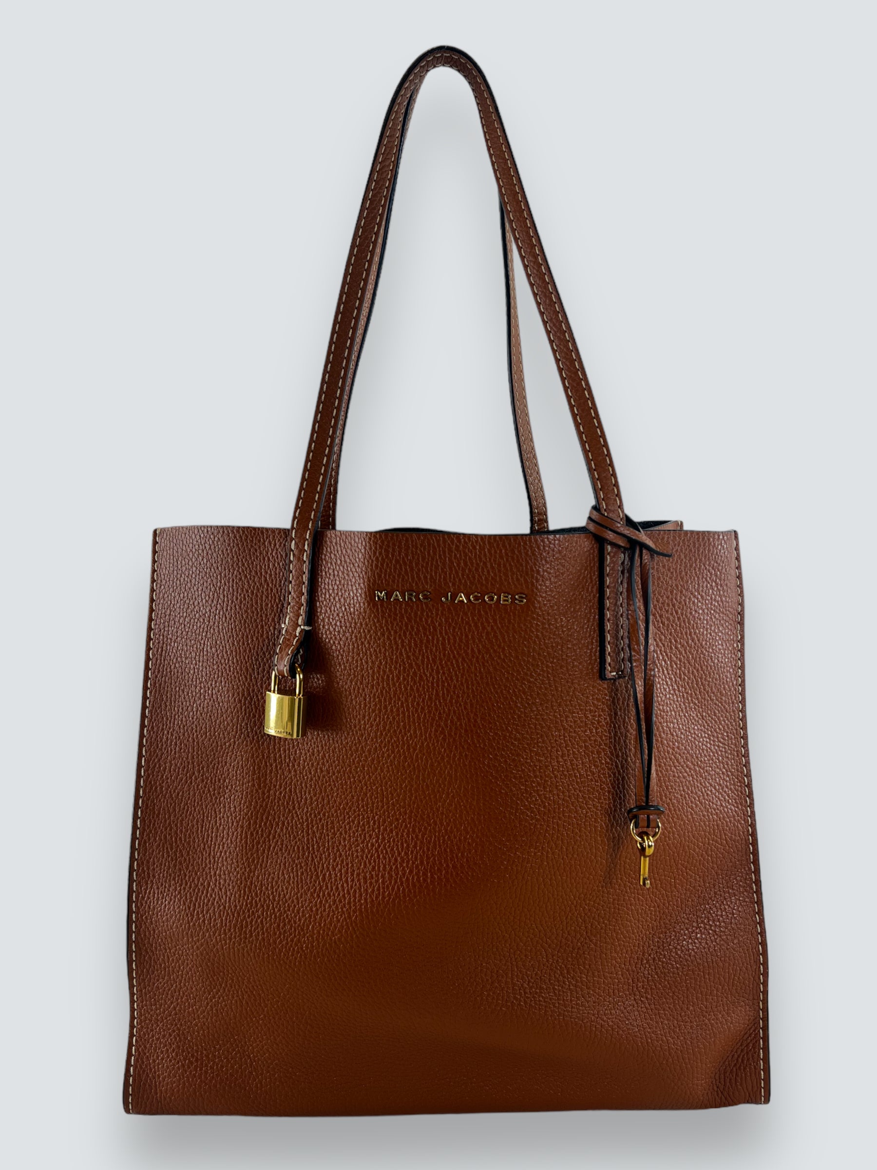 Marc Jacobs Tan Leather Large Grind Tote – Siopaella Designer Exchange