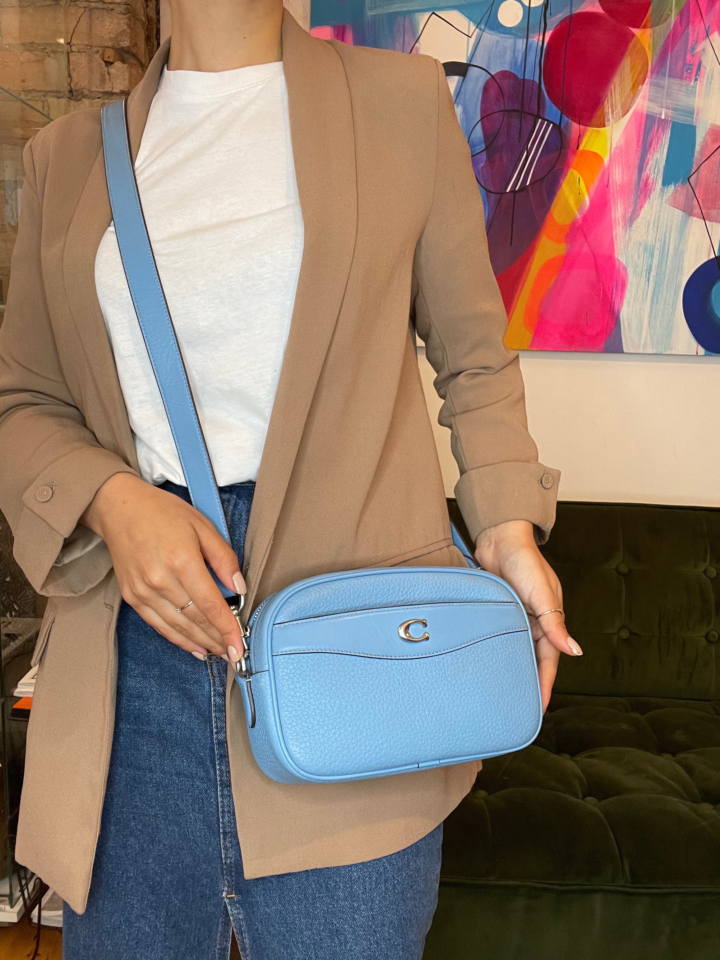 Coach Blue Handbag – Siopaella Designer Exchange