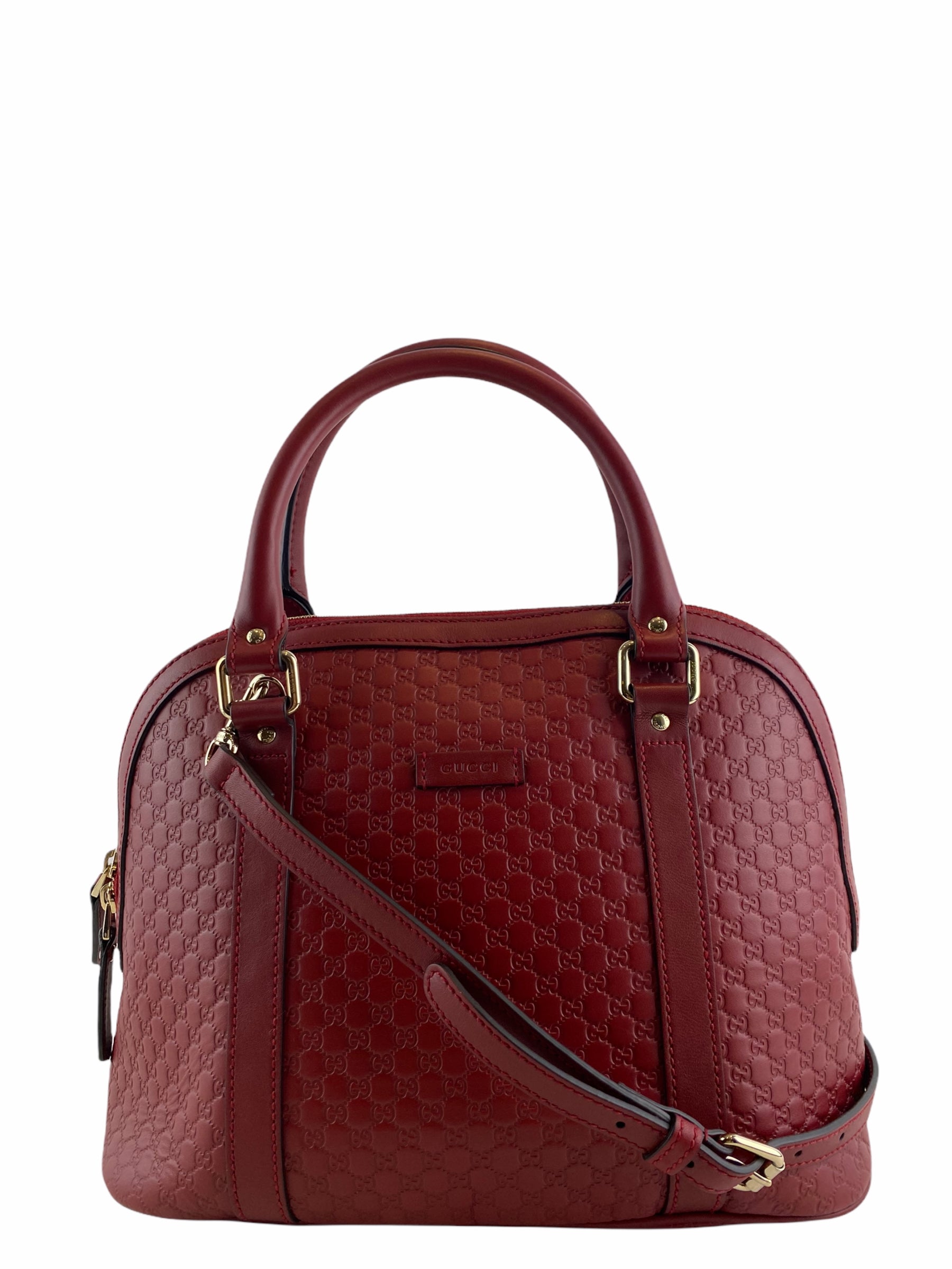 Gucci Red Monogram Leather “Guccissima” Crossbody – Siopaella Designer ...
