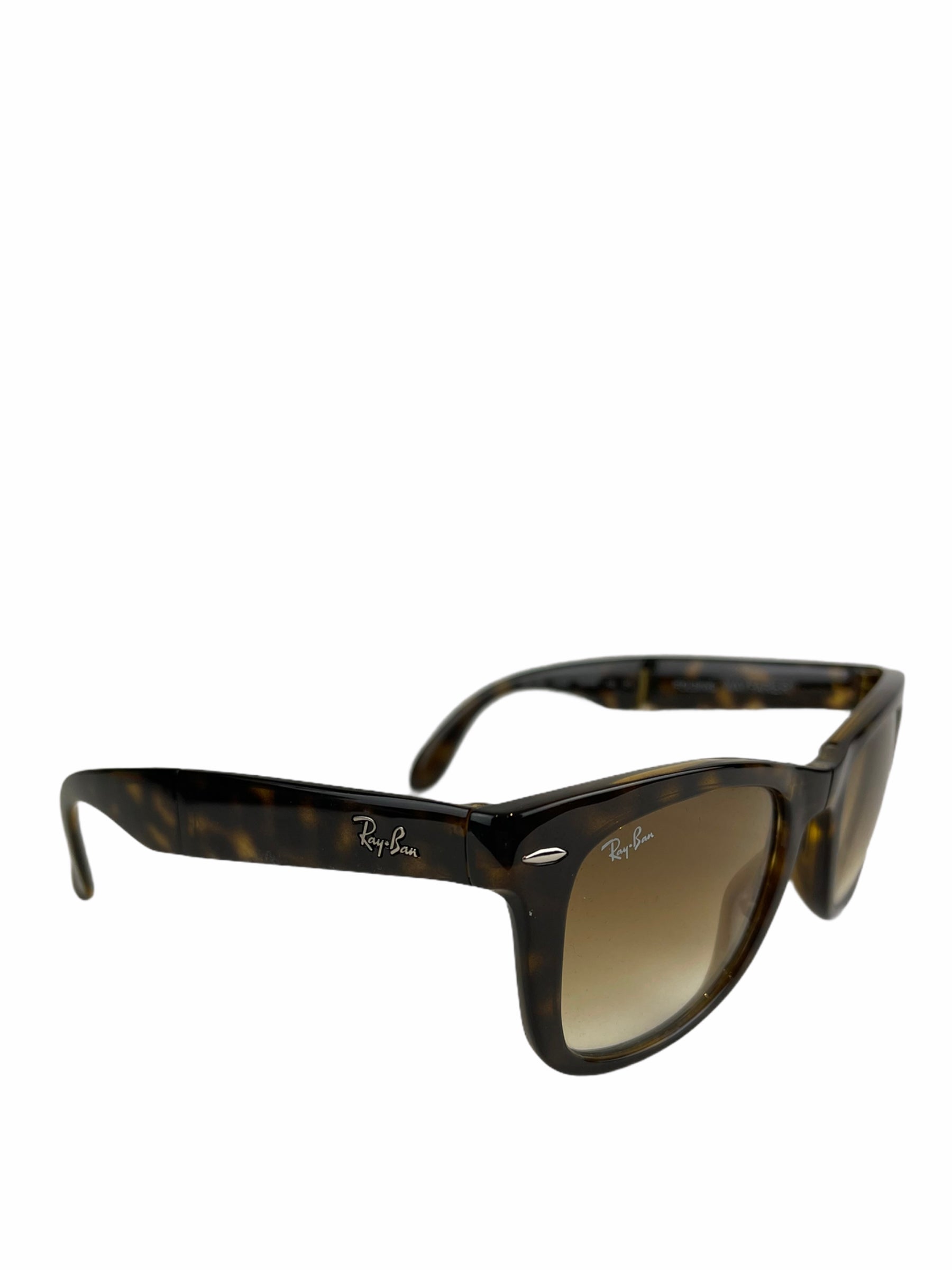 Rayban Tortoise Shell Folding Wayfarer Sunglasses – Siopaella Designer ...