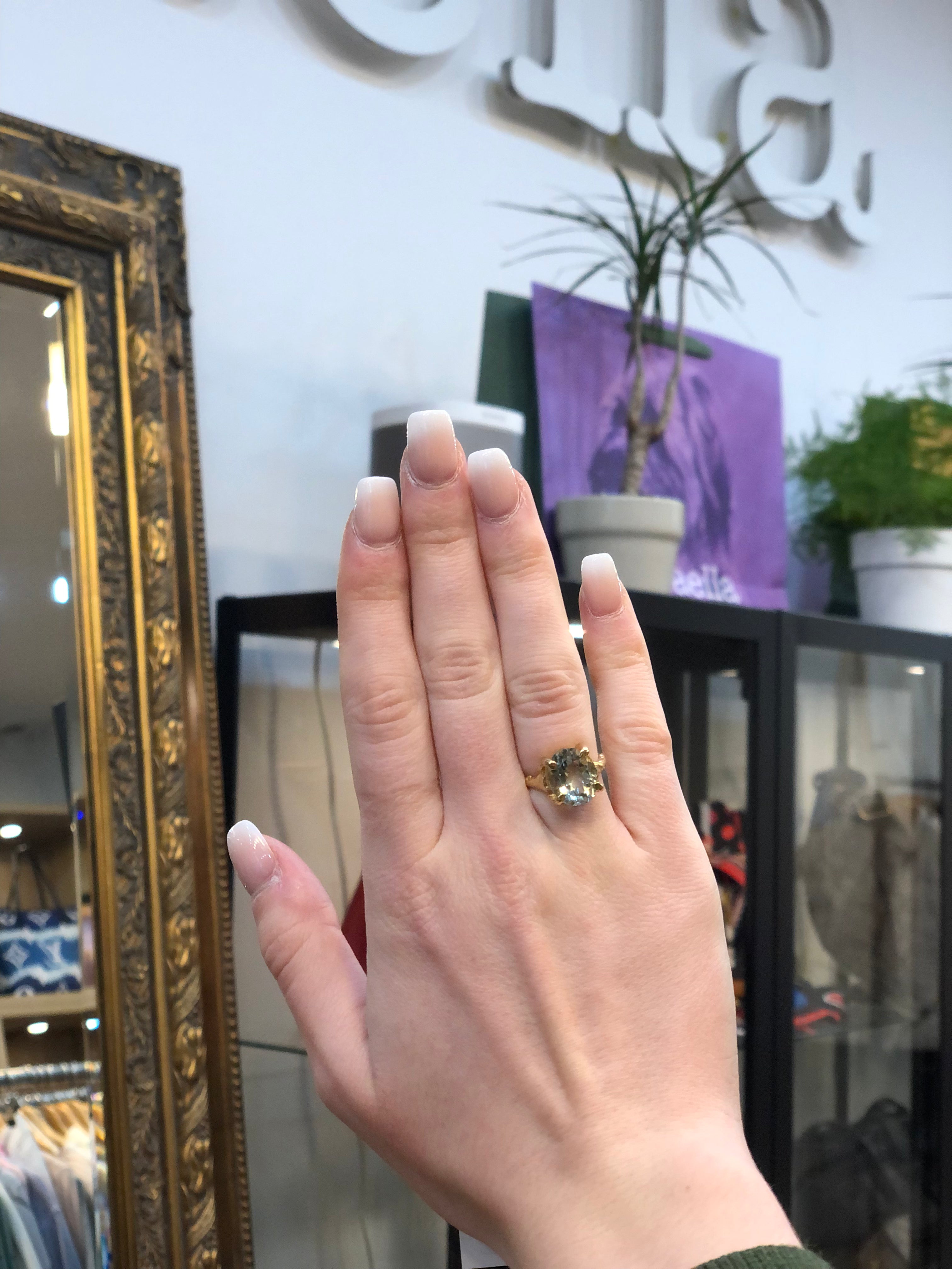 Chupi Gold Plated Ring With Diamonte – Siopaella Designer Exchange