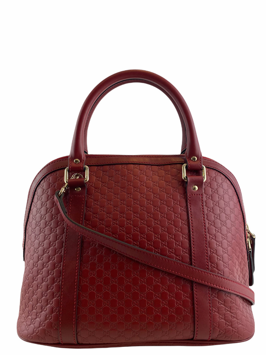 Gucci Red Monogram Leather “Guccissima” Crossbody – Siopaella Designer ...