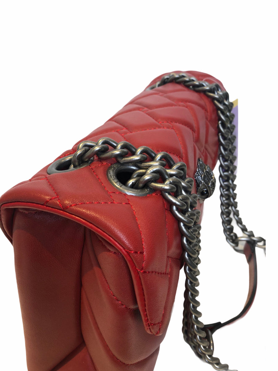 Kurt Geiger Red Leather Kensington Shoulder Bag – Siopaella Designer ...