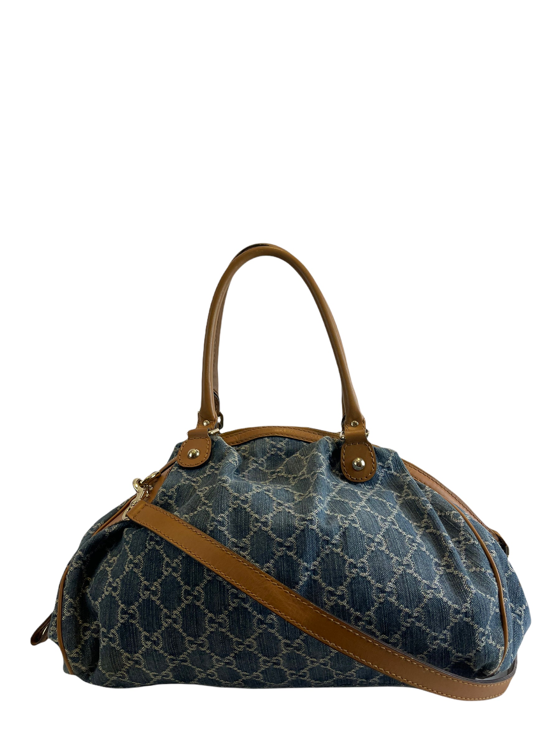 Gucci Blue GG Monogram Denim ‘Sukey’ Tote – Siopaella Designer Exchange