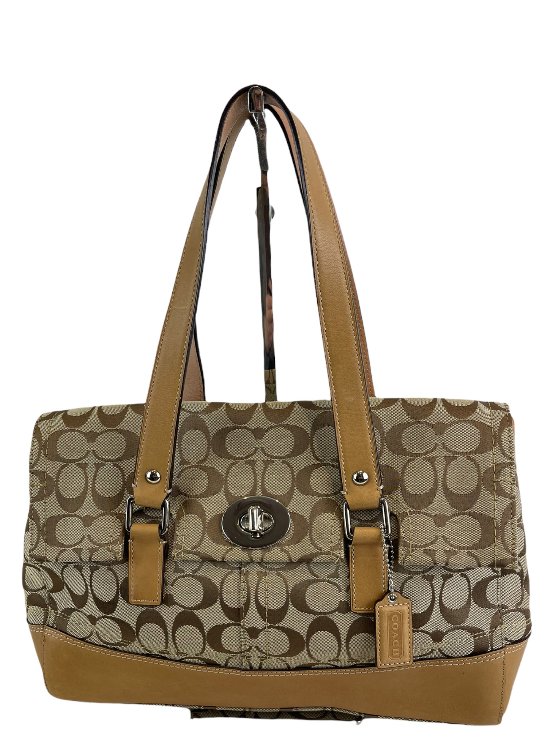 Coach Monogram Leather and Canvas Shoulder Bag – Siopaella Designer ...