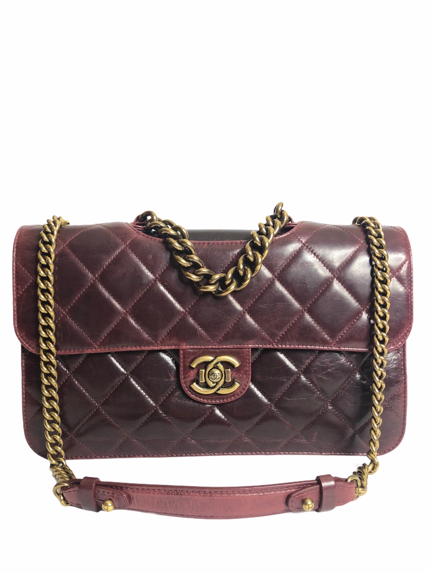Chanel Wine Calfskin Leather Double Flap - As Seen on Instagram 18/11 ...