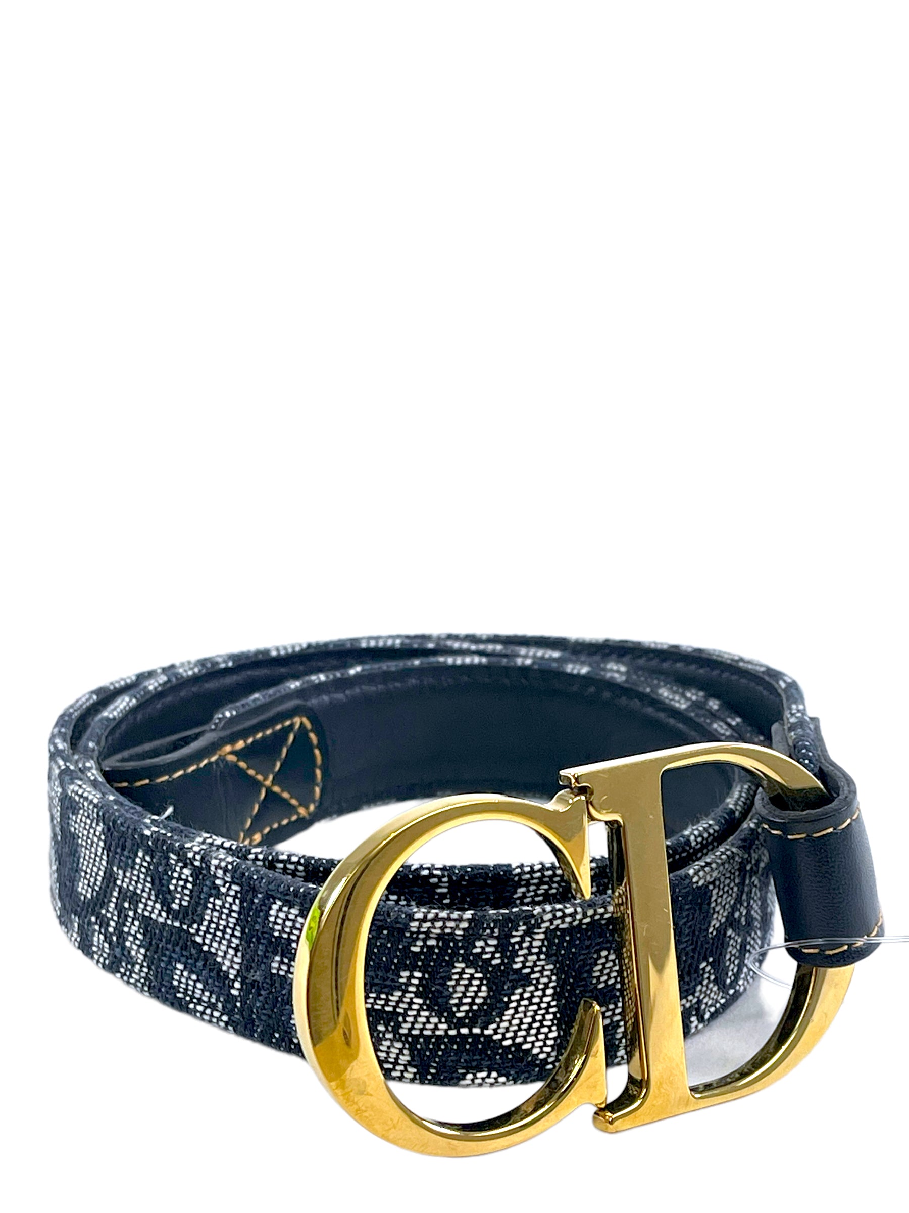 Christian Dior Navy Monogram Canvas Vintage Belt – Siopaella Designer ...