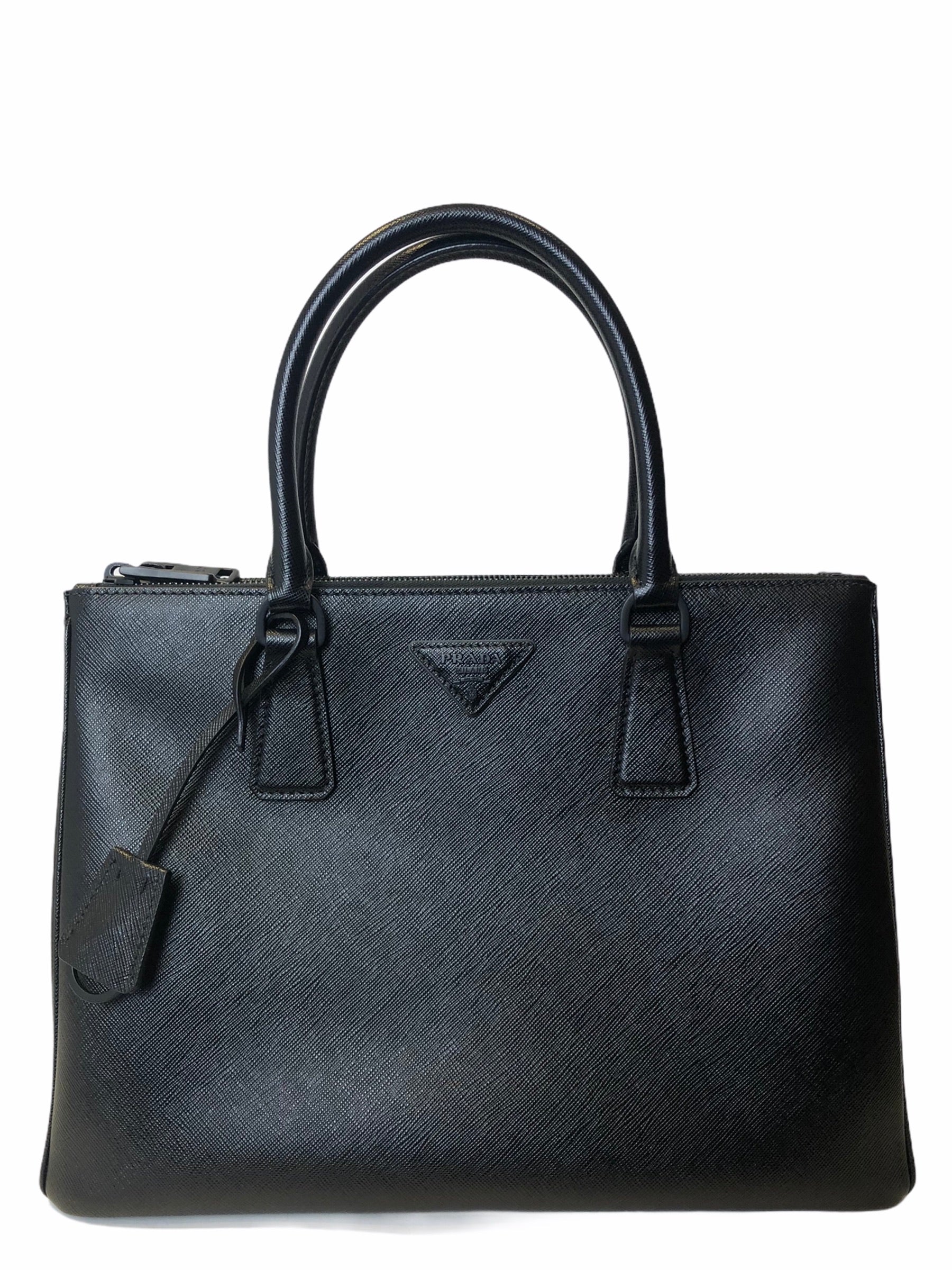 Prada All Black Hardware & Leather "Galleria" Tote – Siopaella Designer ...