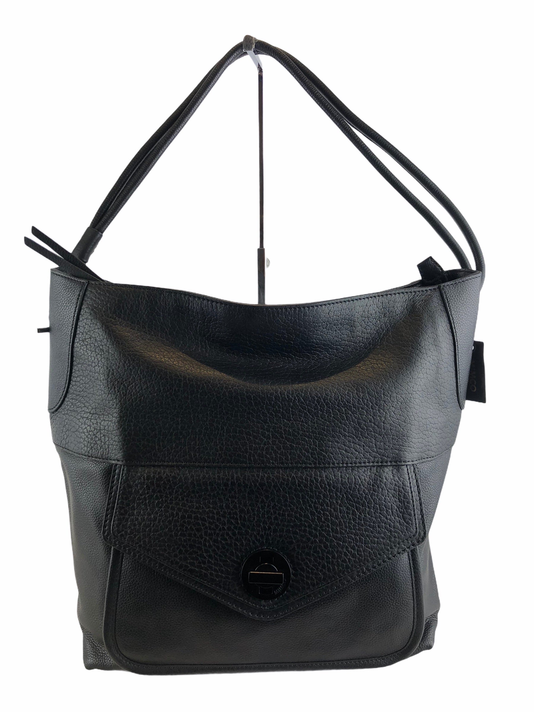 Mimco Black Leather Shoulder Bag - as seen on Instagram 14/04/21 ...