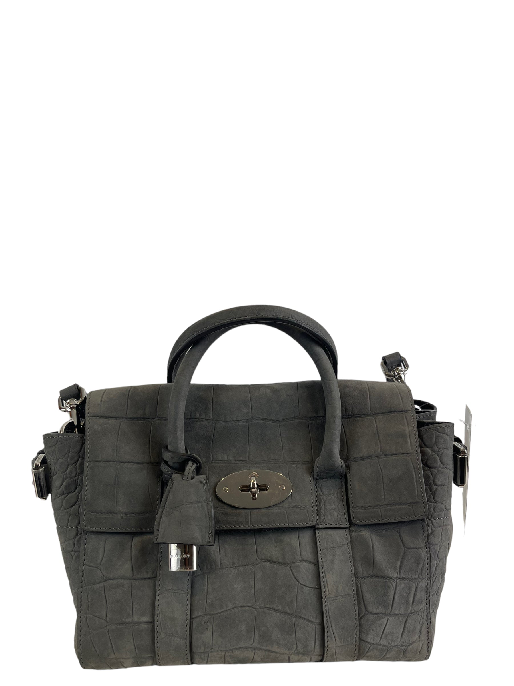 Mulberry Grey Croc Effect Suede Mini Bayswater Crossbody – Siopaella ...