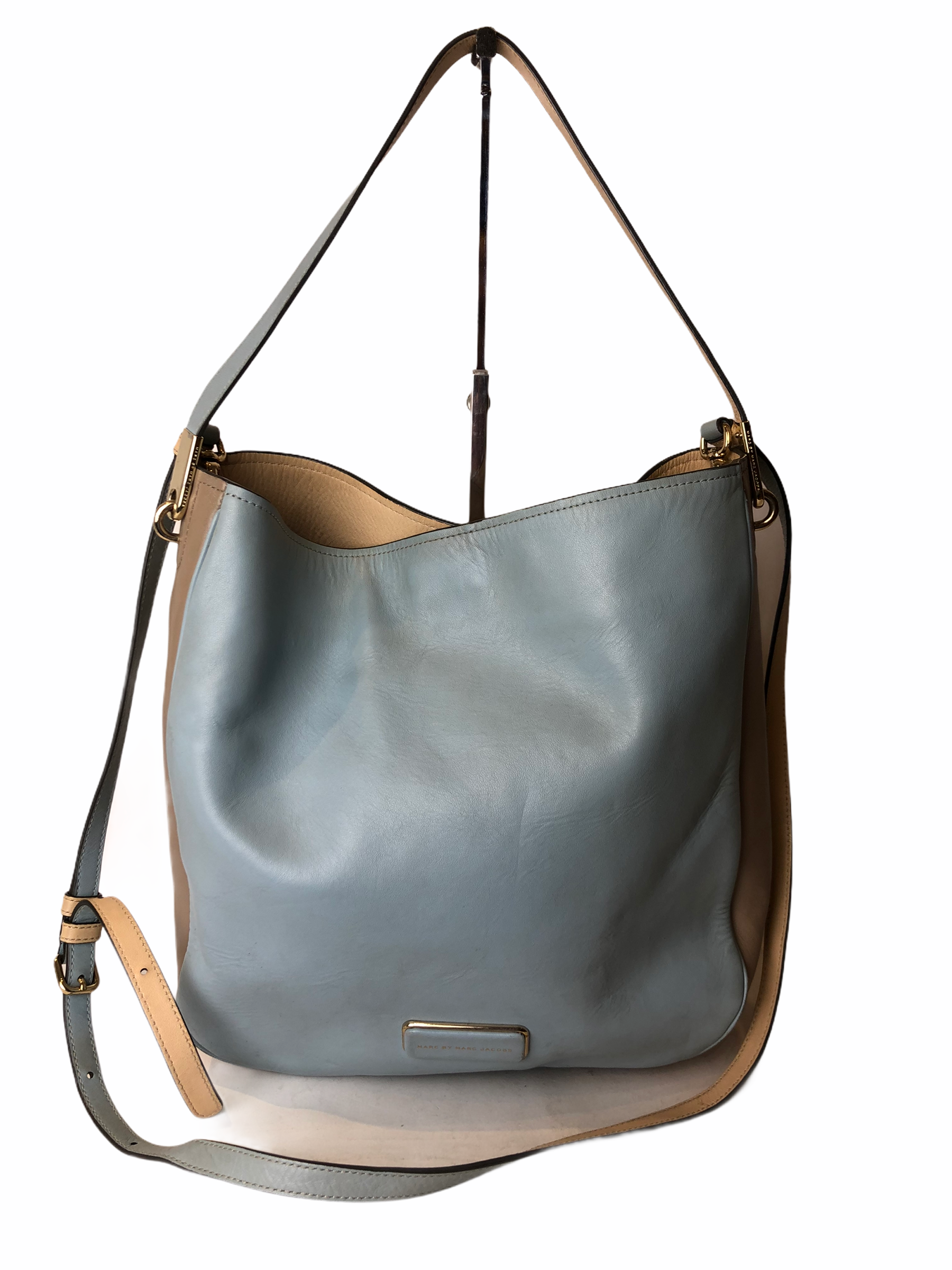 Marc by Marc Jacobs Baby Blue & Taupe Leather Crossbody – Siopaella ...