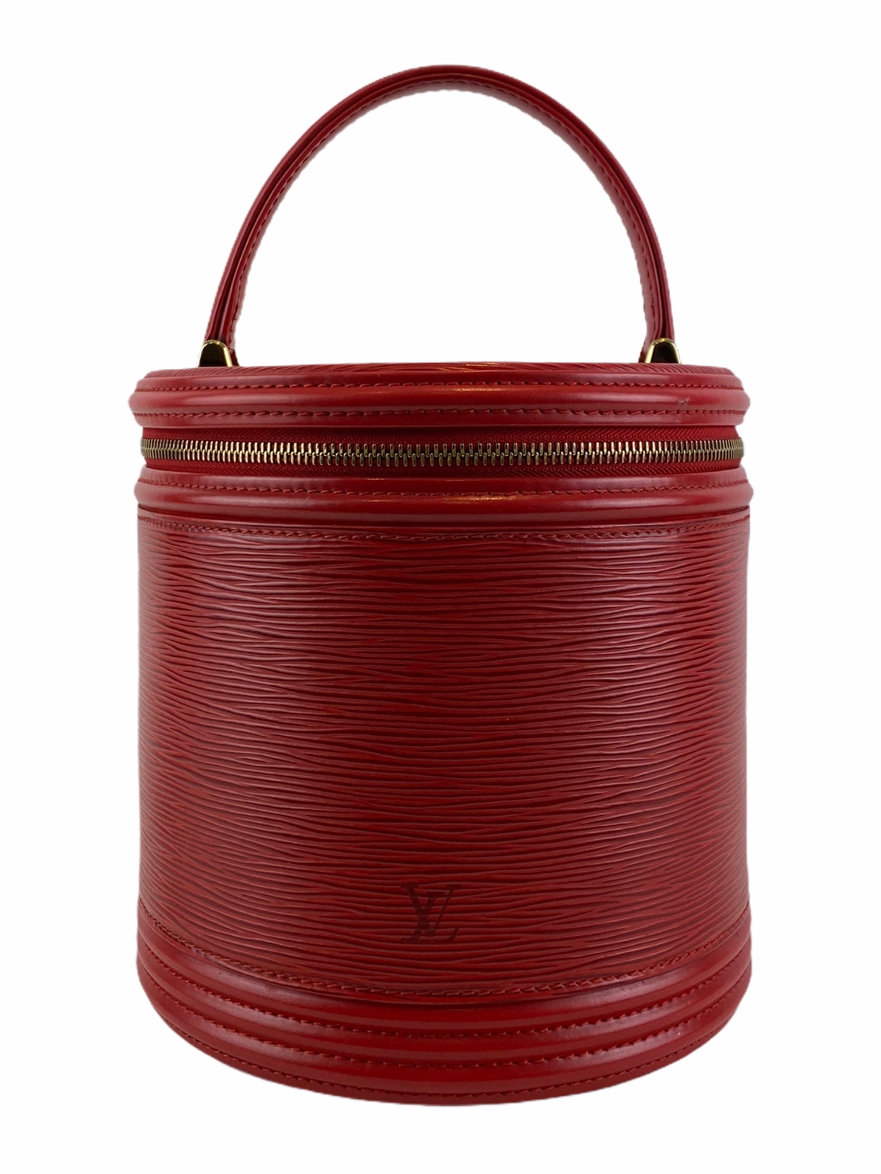 Louis Vuitton Red Epi Leather Bucket Bag / Vanity Case – Siopaella ...