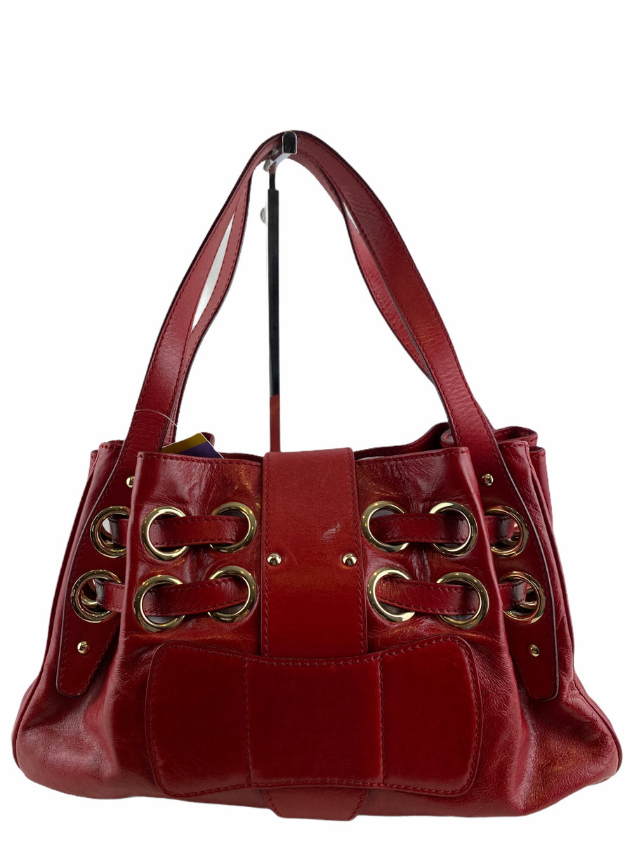 Jimmy Choo Red Leather Shoulder Bag – Siopaella Designer Exchange