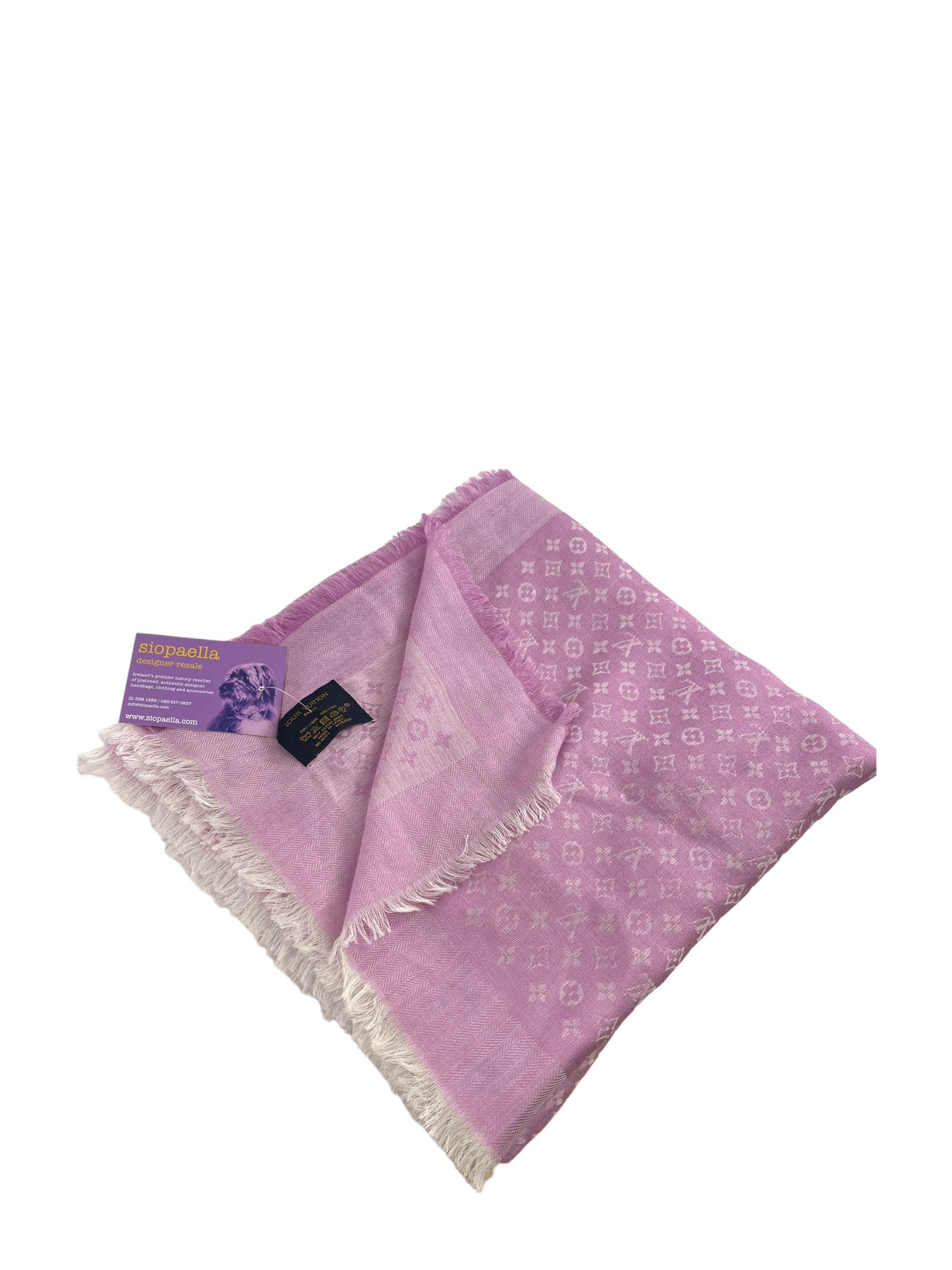 Louis Vuitton Lilac Wool Silk Scarf – Siopaella Designer Exchange