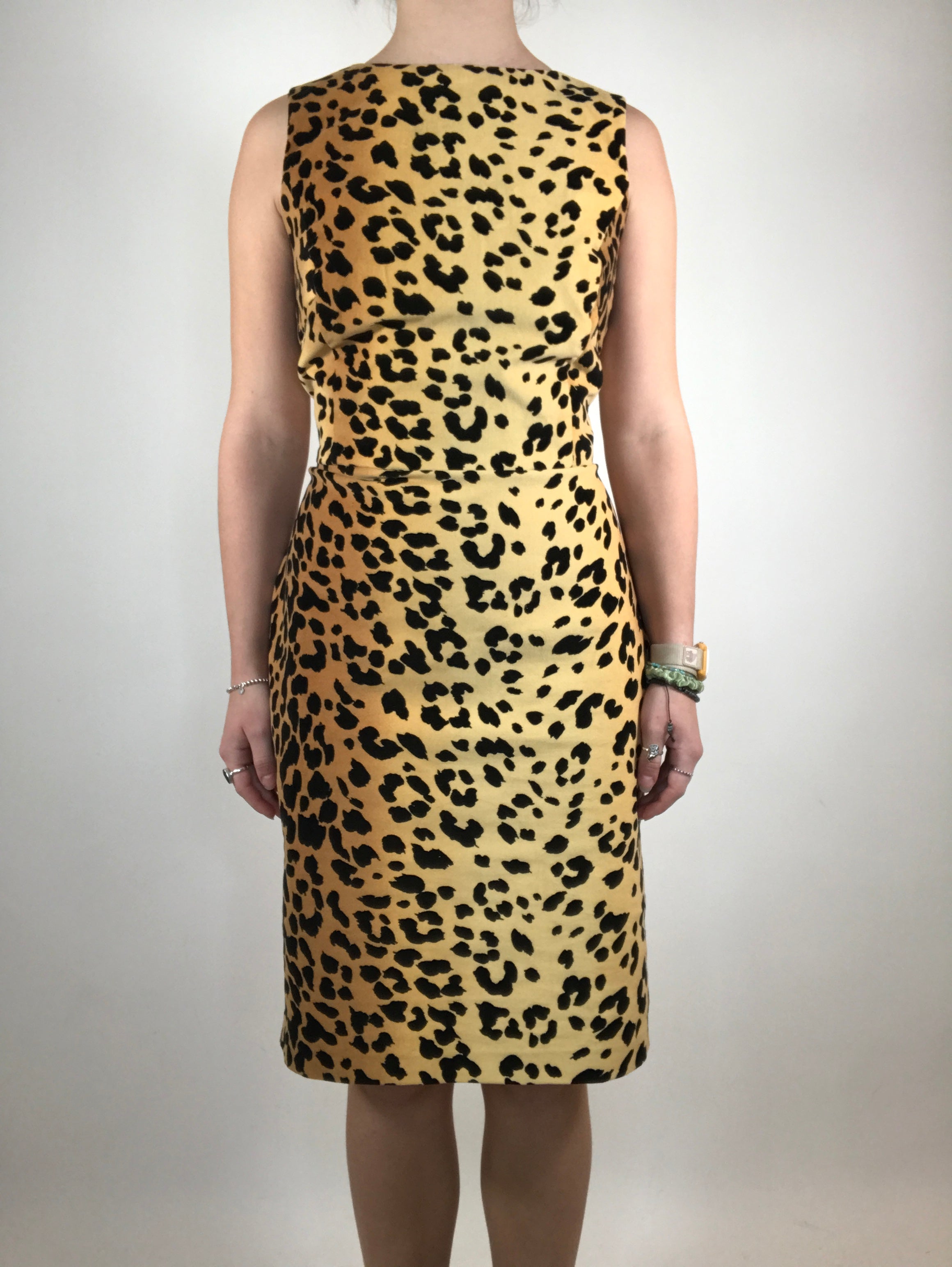 Moschino Leopard Print Velvet Dress - UK 14 – Siopaella Designer Exchange